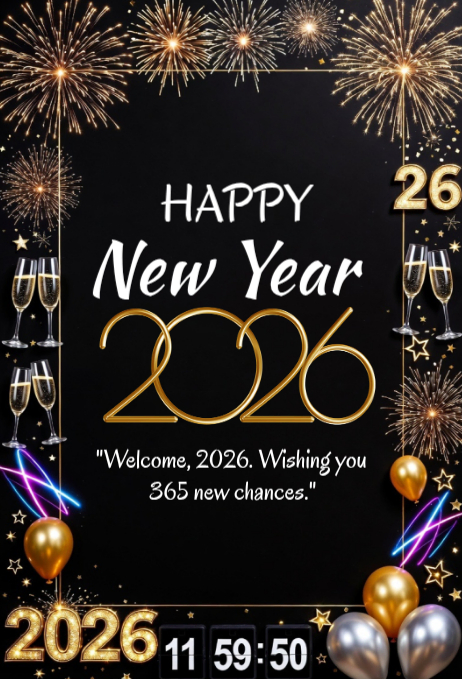 Happy New Year template 2026 | PosterMyWall