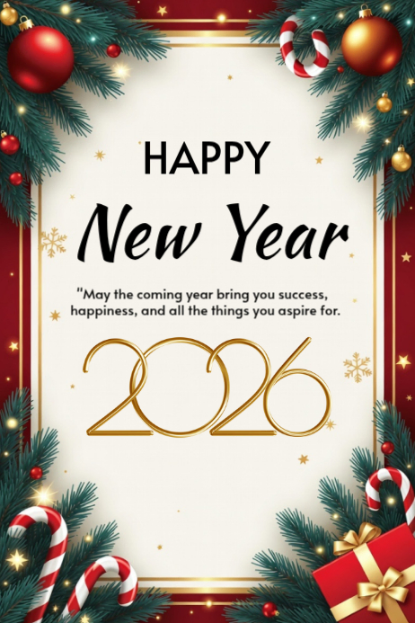 Happy New Year template 2026 | PosterMyWall