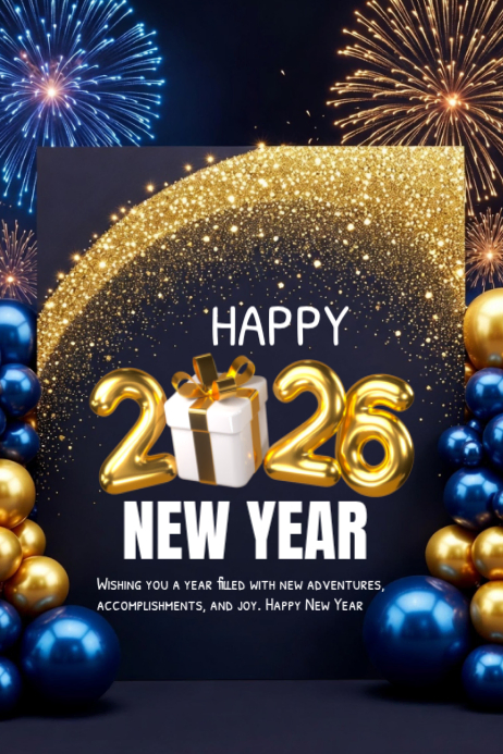 Happy New Year template 2026 | PosterMyWall