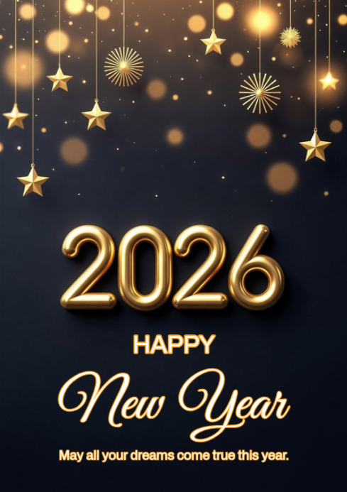 Happy New Year Template 2026 | PosterMyWall