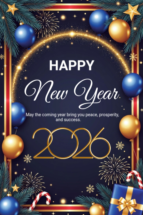Happy New Year template 2026 | PosterMyWall