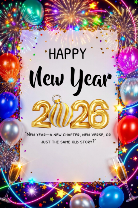 Modèle Happy New Year template 2026 | PosterMyWall