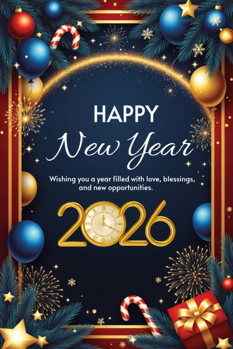 Happy New Year template 2026 | PosterMyWall