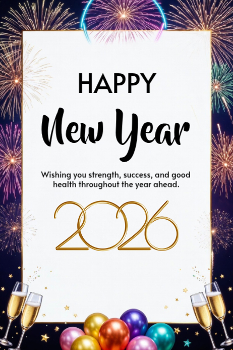 Happy New Year template 2026 | PosterMyWall