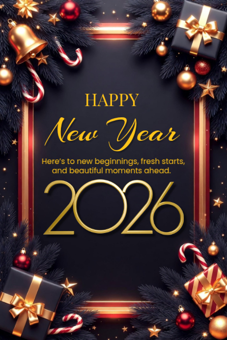 Happy New Year Template 2026. | PosterMyWall