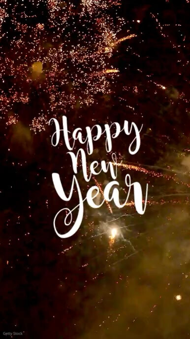 Happy New Year Video Firework Celebration Ad Template | PosterMyWall