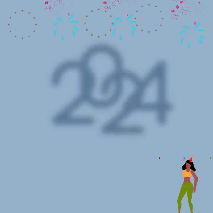 Happy new year wish 2024 free template video | PosterMyWall