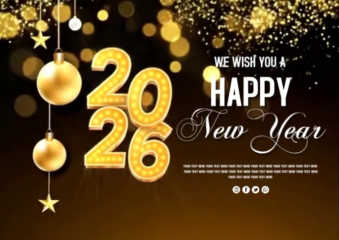 happy new year wishes 2026 Template | PosterMyWall