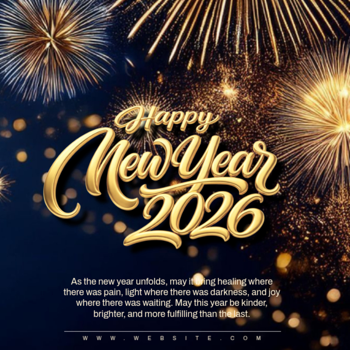 Happy new year wishes 2026 Template | PosterMyWall