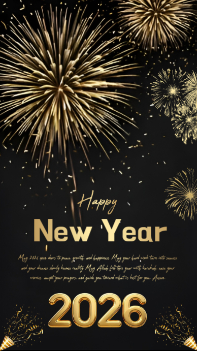 Happy New Year Wishes and Greeting Card. Template | PosterMyWall