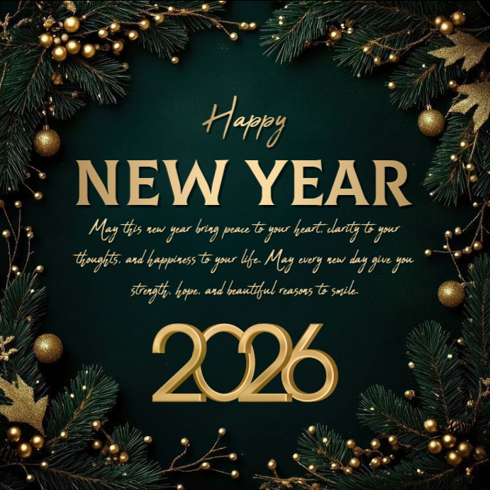 Happy New Year Wishes and Greeting Card. Template | PosterMyWall