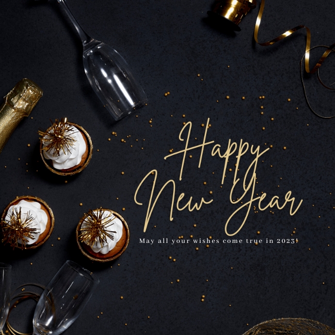 Happy new year wishes post for instgarm Template | PosterMyWall