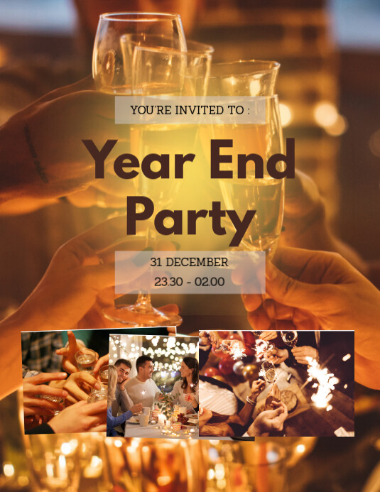 Plantilla de Happy New Years End Party Invitation | PosterMyWall