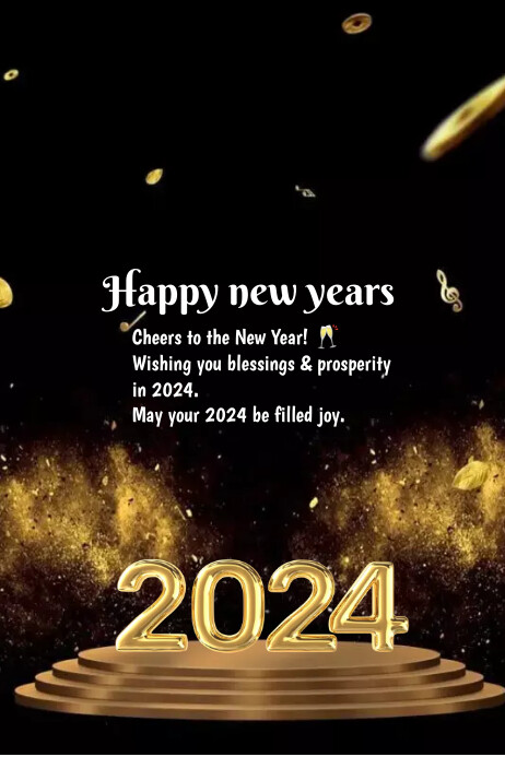 Copy of Happy new years poster online Greeting cards | PosterMyWall