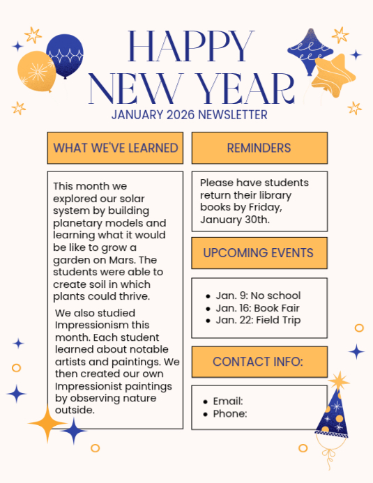happy newyear newsletter Template | PosterMyWall