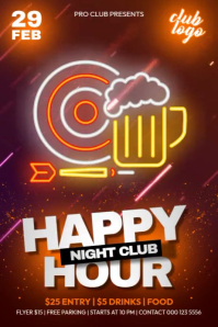 Happy Hour Night Club Template | PosterMyWall
