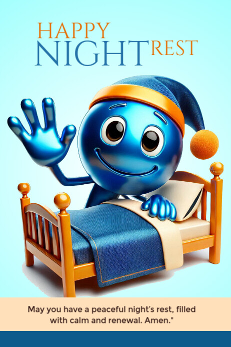 Happy night rest Template | PosterMyWall