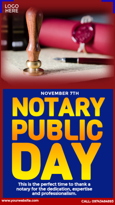 Copy of Happy Notary Public Day | PosterMyWall