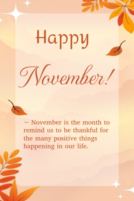 Happy November Template | PosterMyWall