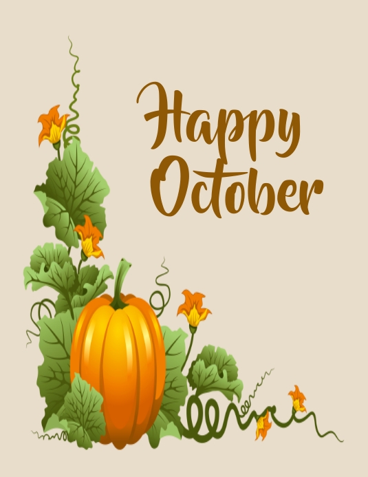 Happy October Template | PosterMyWall