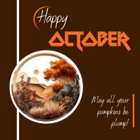 Happy October IG Post Template | PosterMyWall