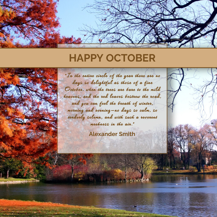 Plantilla de HAPPY OCTOBER POSTER INSTAGRAM POST (1) | PosterMyWall