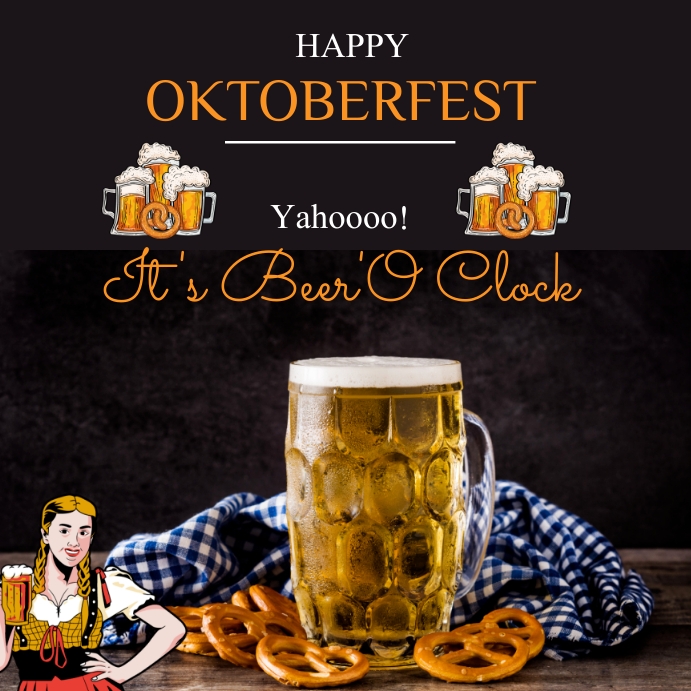 happy oktoberfest,beer fest celebration Template | PosterMyWall