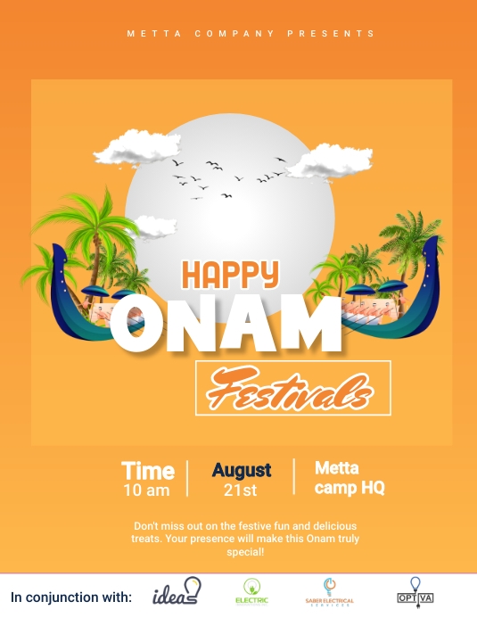 Plantilla de Happy Onam Celebration flyer | PosterMyWall