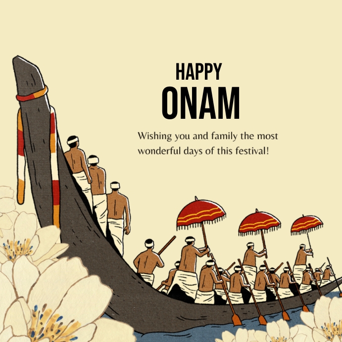 Modèle Happy onam Instagram post | PosterMyWall