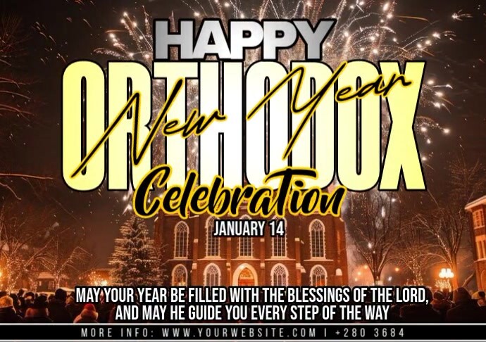 Happy orthodox new year Celebration Template | PosterMyWall