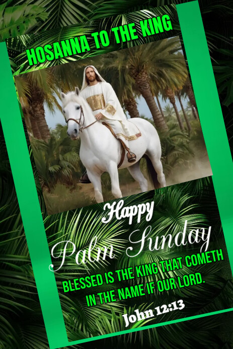 Happy palm Sunday design template | PosterMyWall