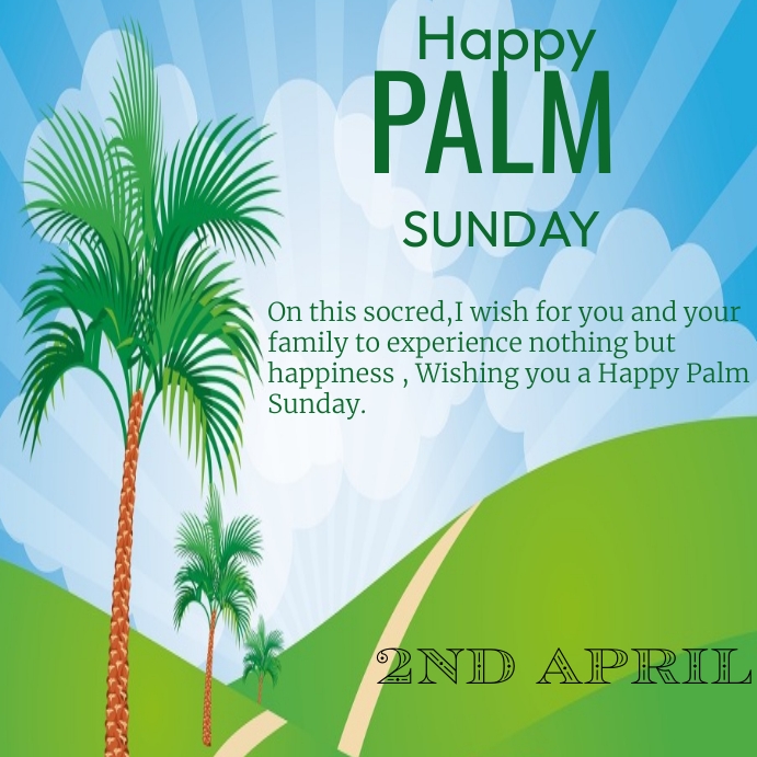 Copy of Happy Palm Sunday Instagram post | PosterMyWall