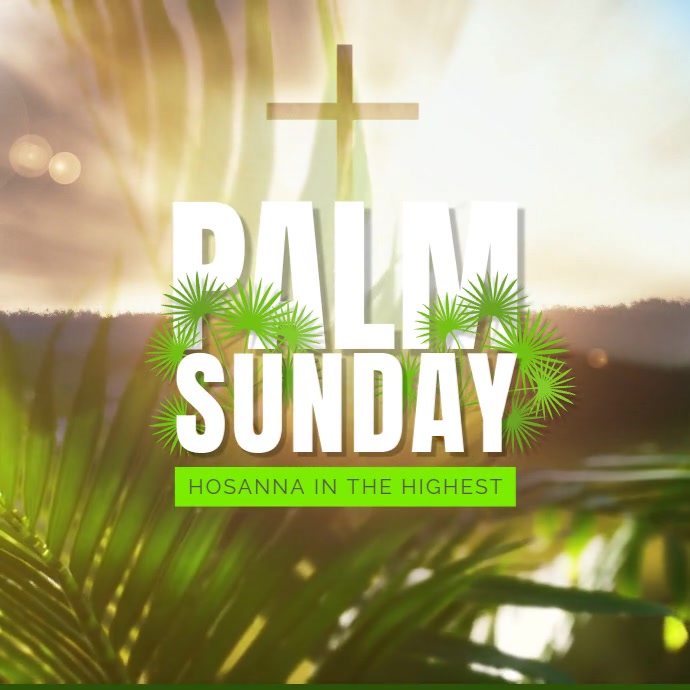 happy palm sunday instagram post Template | PosterMyWall
