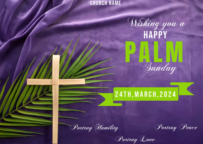 Happy palm sunday poster Template | PosterMyWall