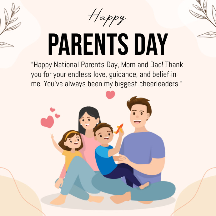 happy parents day Template | PosterMyWall