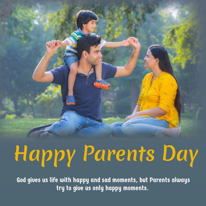 happy parents day Template | PosterMyWall
