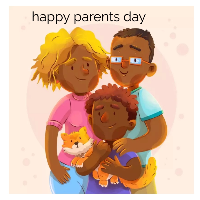 happy parents day logo design template | PosterMyWall