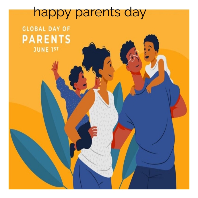 happy parents day logo design template | PosterMyWall