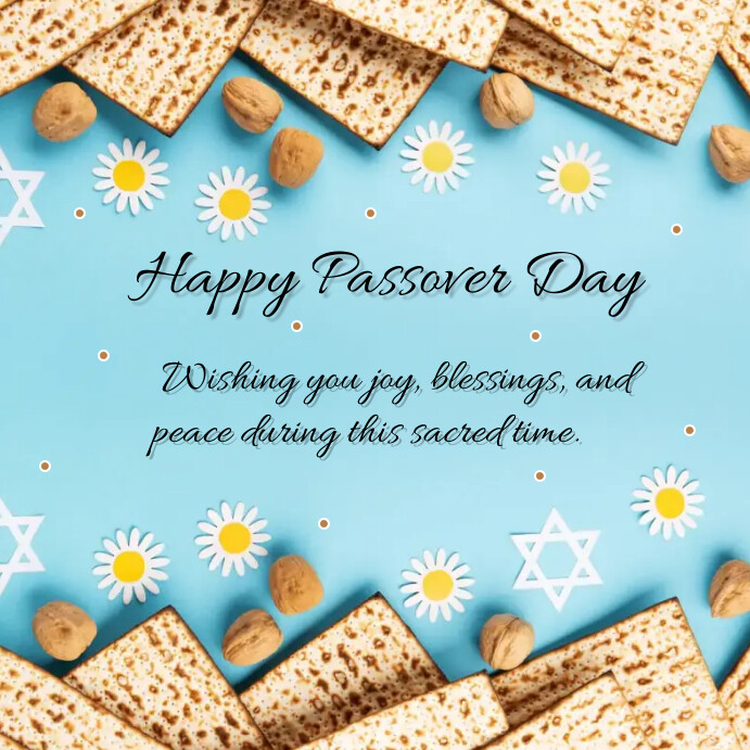 happy passover day instagram post Template | PosterMyWall