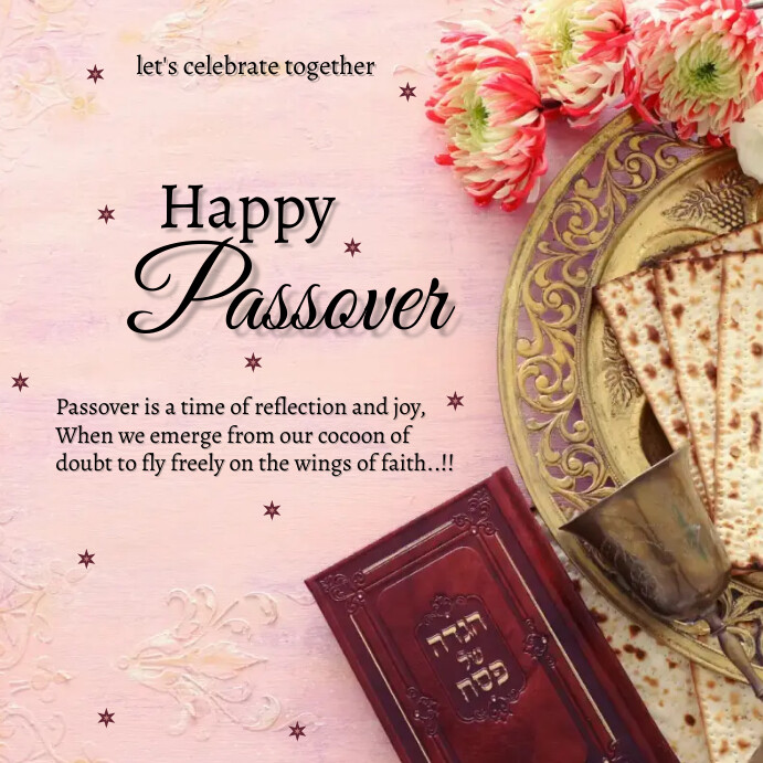 Modèle happy passover day instagram post | PosterMyWall