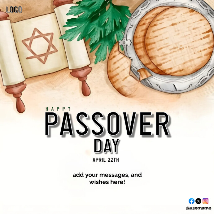 Copy of happy passover DAY TEMPLATE | PosterMyWall
