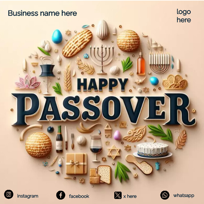 Happy Passover Template | PosterMyWall