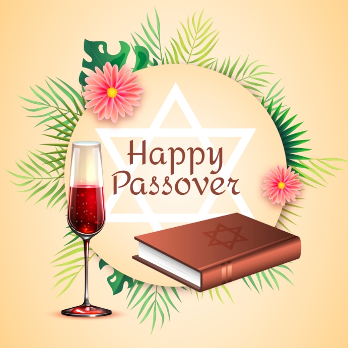 Happy Passover flyer design template | PosterMyWall