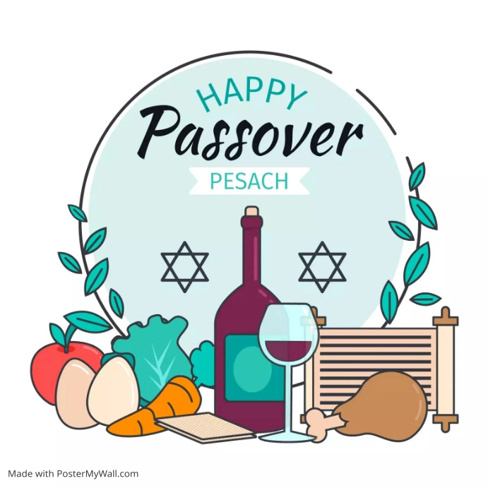 Happy Passover flyer design template | PosterMyWall