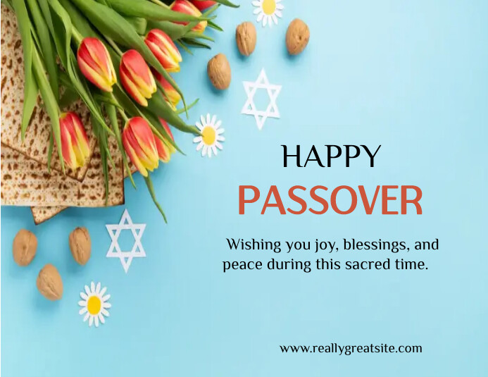 Happy Passover Flyers Template 2024 Modelo | PosterMyWall