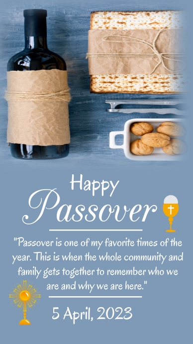 Happy Passover greetings, pesach greetings Template | PosterMyWall