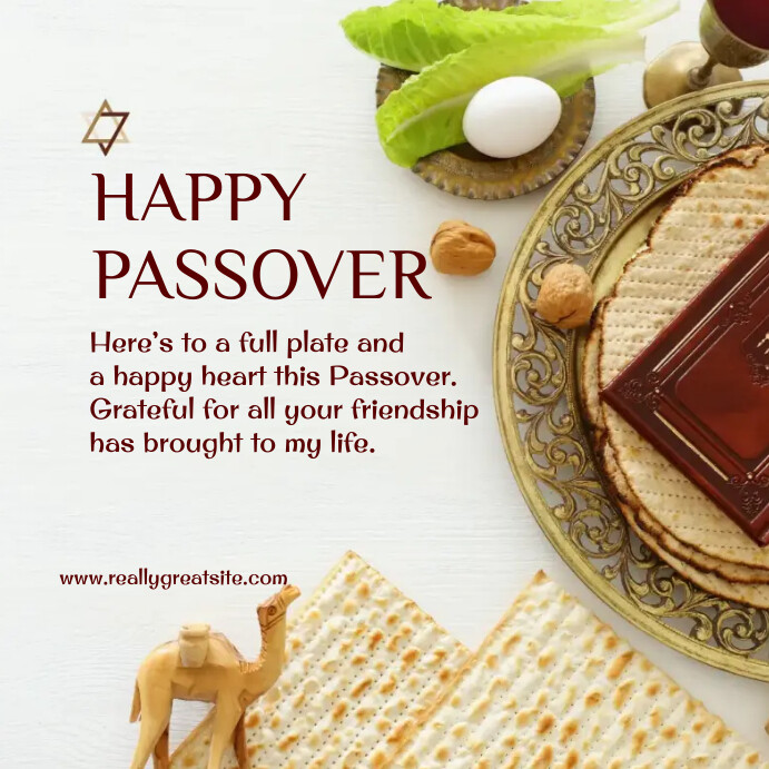 Happy Passover template online greeting card | PosterMyWall