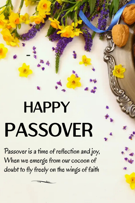 Happy Passover template online greeting card | PosterMyWall
