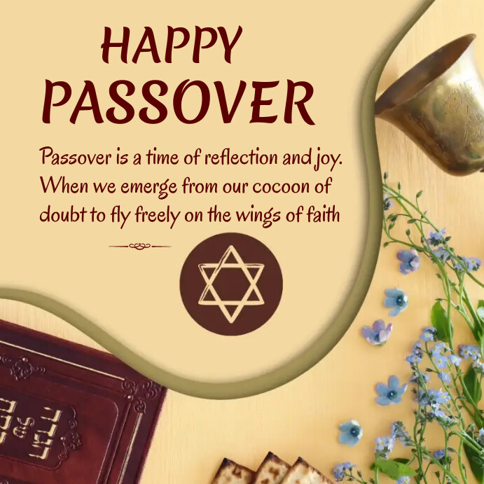 Modèle Happy Passover template online greeting card | PosterMyWall