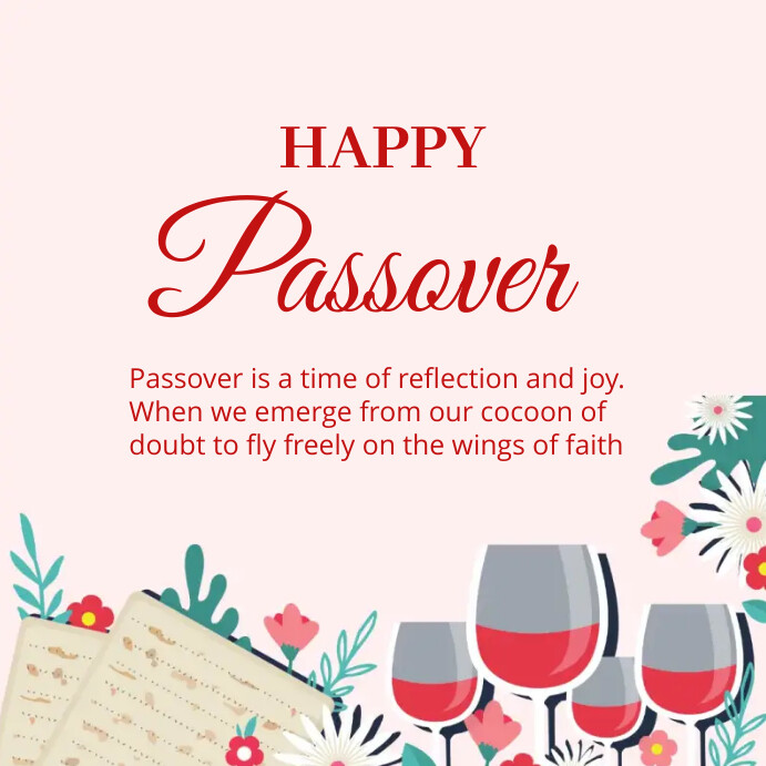 Modèle Happy Passover Template Online Greeting Card | PosterMyWall